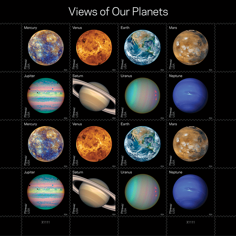 Views of Our Planets (U.S. 2016) | virtualstampclub.com