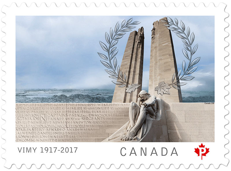 Vimy Ridge (World War I) (Canada 2017) | virtualstampclub.com