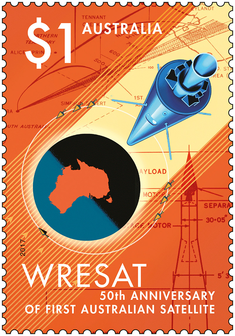 Australia’s First Satellite (Australia 2017) | virtualstampclub.com
